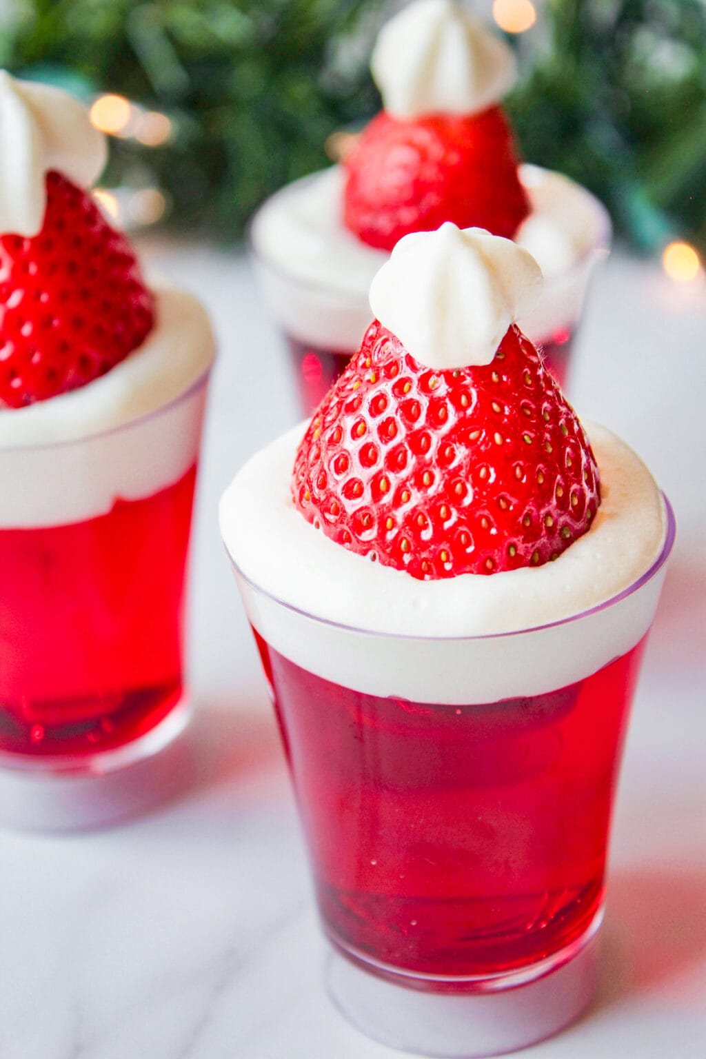 Santa Hat Jello Shots
